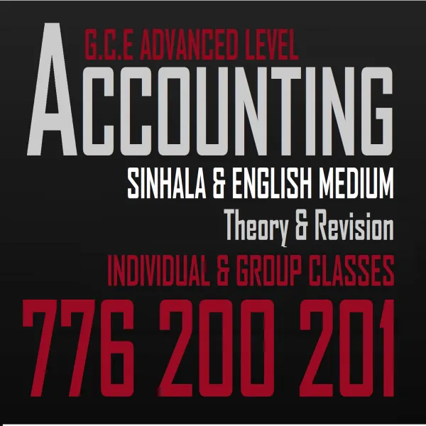 A/L Accounting 2025 & 2026 (SINHALA & ENGLISH MEDIUM) for G.C.E. A/L ...