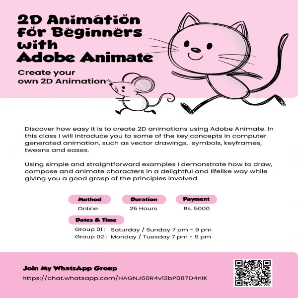 2D Animation for Beginners with Adobe Animate for Grade 6 to 11
