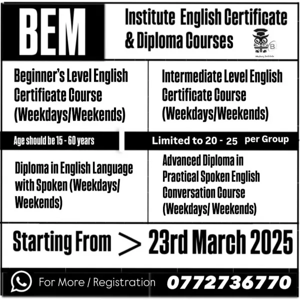 English Certificate Courses and Advanced English Diploma Programs for ...