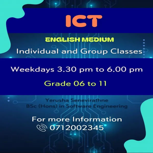 ICT Classes for Grade 06 - 11 for Grade 6 to 11