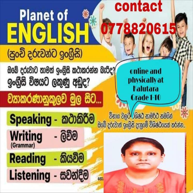 English Tuition Available in Kalutara - Grade 1 to 5